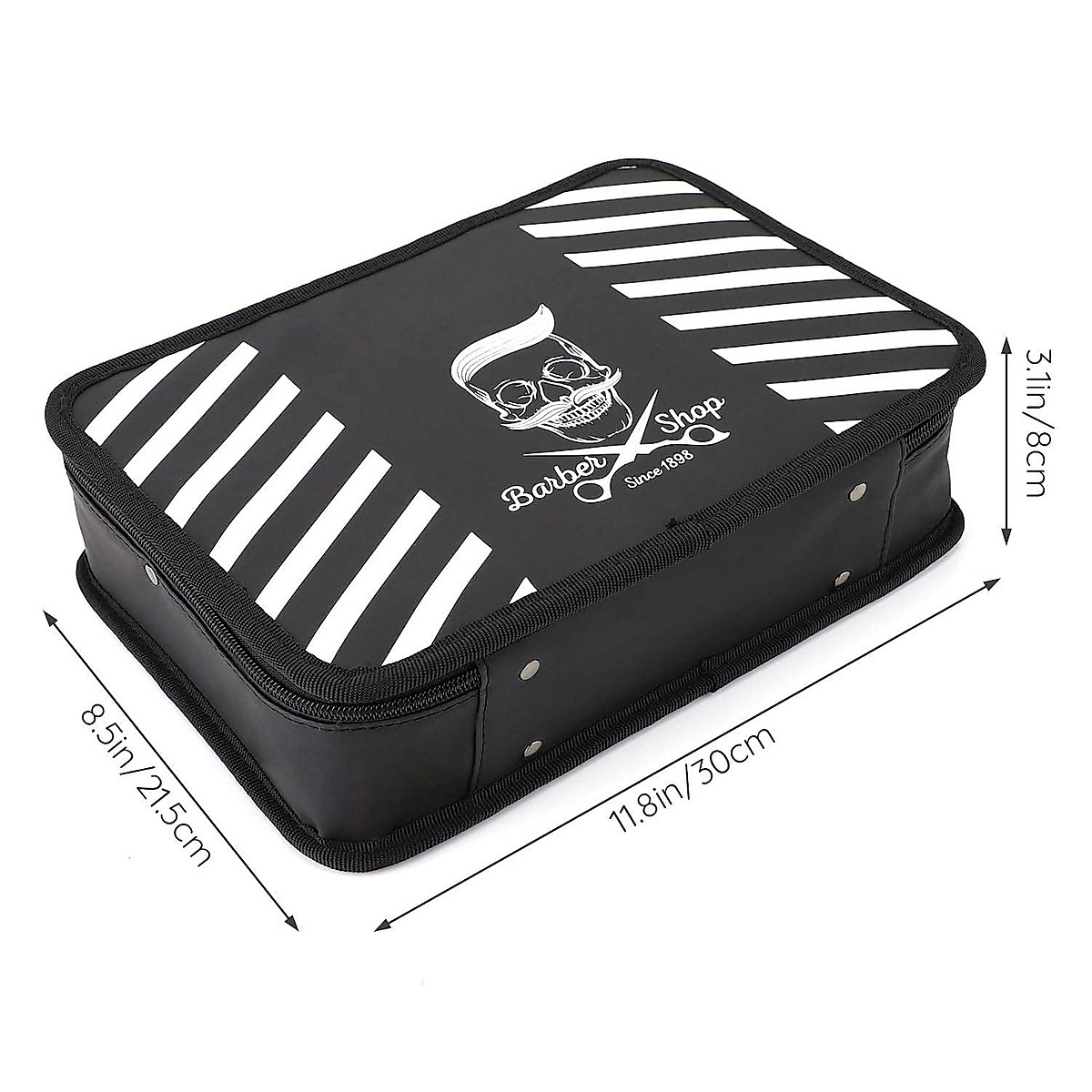 Segbeauty Barber Carrying Case, 11.8 x 8.5in Hair Styling Travel Tool Bag, Professional Salon Hair Cutting Grooming Kit Storage Organizer for Clippers, Scissors, Barber Supplies