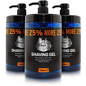 The Shave Factory - Shaving Gel | Non-Irritating | Precise shave on face and body | Shaving gel for men | Moisturizes the skin | 1250ml (42.25fl oz.) (Sapphire Blue)