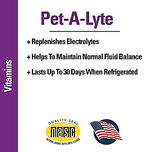 Vet Classics Pet-A-Lyte Oral Electrolyte Solution for Dogs and Cats – Helps Replace Fluids Lost From Pet Dehydration, Diarrhea, Vomiting – Replaces Dog Electrolytes – 32 Oz.
