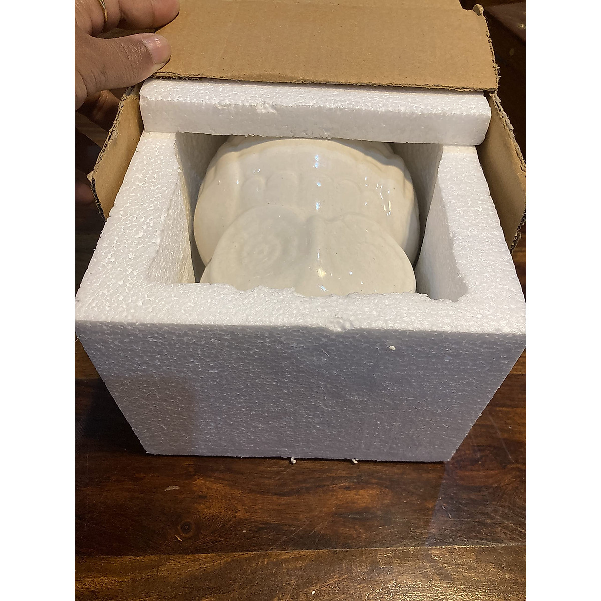 ABHANDICRAFTS Utensil Holder for Kitchen Counter 7.5" Inch Multi-Purpose Ceramic Organizer for Kitchen Decor, Paint Brush, Flower Vase, Cooking Tool Utensils Caddy for Countertop White