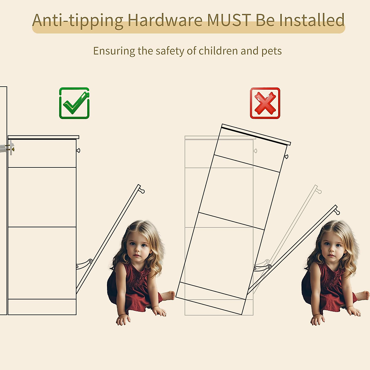 Kitchen Trash Can 10 Gallon, Tilt Out Waste Bin Cabinet with Storage Drawers, Hidden Trash Can Cabinet, Garbage Can Cabinet, Recycling Storage Cabinet for Kitchen, Dining Room, Laundry, Bathroom White