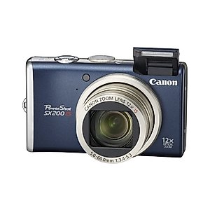 Canon PowerShot SX200IS 12.1 MP Digital Camera with 12x Wide Angle Optical Image Stabilized Zoom and 3.0-inch LCD (Blue)