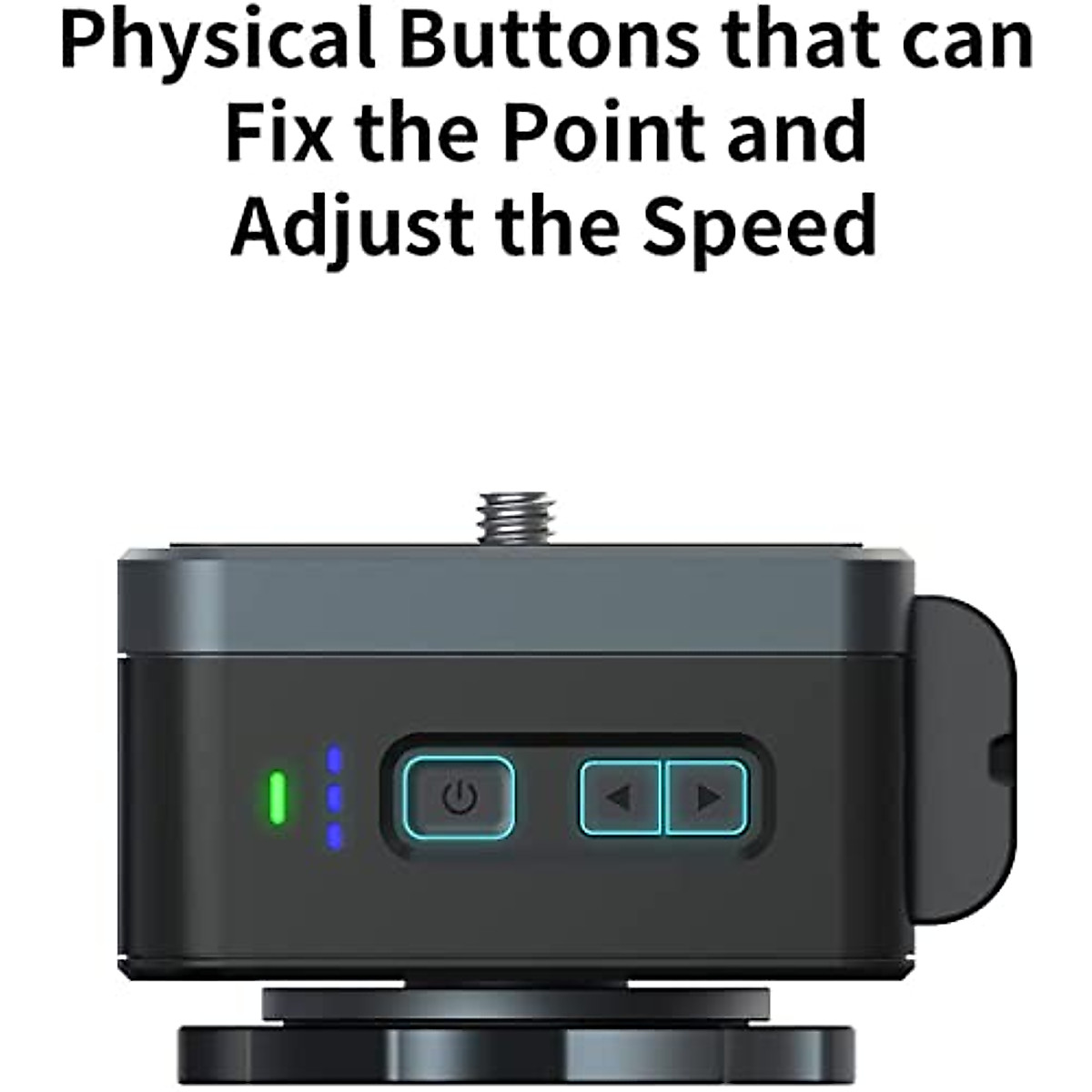 Zeapon PONS PT+ Battery + Charger Motorized Pan Head 2-Axis Gimbal Stabilizer for Cameras Slider 360 Degree Panoramic Shooting 50 kg Horizontal Load with Hidden 1/4 & 3/8 Screw Cap