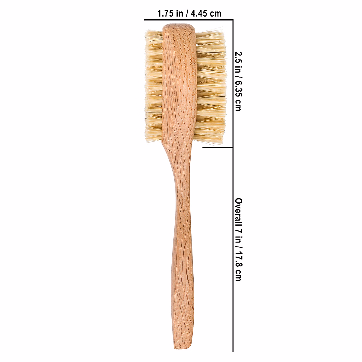 Redecker Natural Pig Bristle Nail Brush with Oiled Beechwood Handle, 6-3/4-Inches