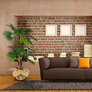 Vintage Home Artificial Faux 48" Tall Fan Palm Tree with Eco-Paper Planter with Eco Planter (VHX130)