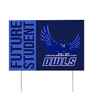 Southern Connecticut State University Graduating Graduate Sign House 12 Inches x 18 Inches With Stakes (Grad Sign 4)