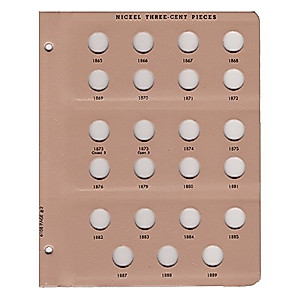 Dansco US Two Cent Piece 1864 - 1872 and Nickel Three Cent Piece 1865 - 1889 Coin Album #6108