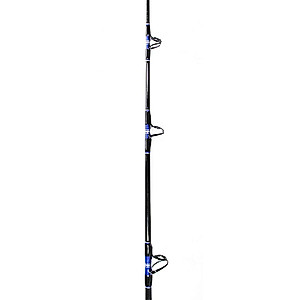 Xcaliber Marine Pair (2) Tournament Series 15-30lb Saltwater Trolling Rod w/Pac Bay Guides (Blue & Silver)