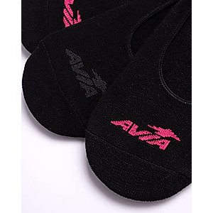 Avia Women's Cushioned No Show Socks (12 Pack), Size 4-9, Pure Black