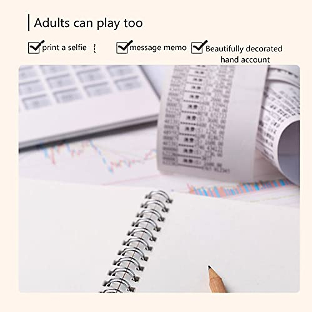 MIANHT Instant Print Digital Camera - Kids Digital Camera, Ink Free Printing 1080P Video Camera, 26MP Digital Camera for Kids, with 32GB SD Card, Color Pens, Print Papers