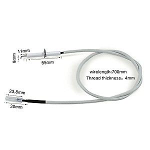 MOFLAME 2 Pack Ceramic Igniter Electrode with 700 mm Ignition Spark Plug Wire Replacement Parts Used Push Button Piezo Igniter for Gas Grill. Kitchenaid Gas Burner. Fire Pit. Fireplace