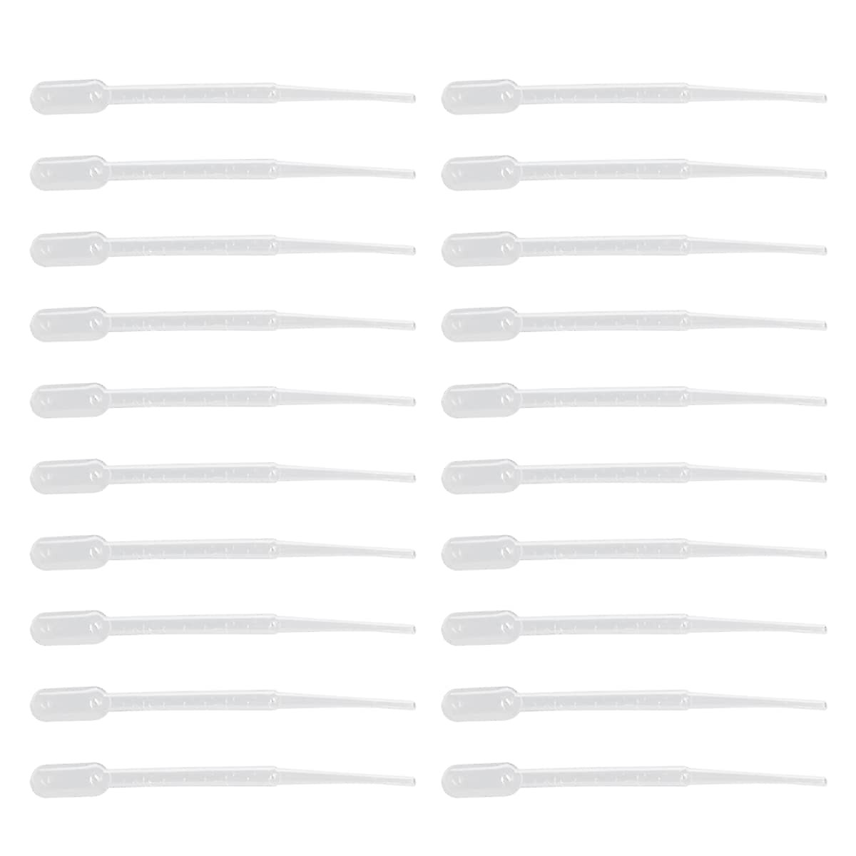 Bettomshin 300Pcs 2ml Plastic Disposable Pipettes 5.63" Length Clear Graduated Transfer Pipettes Liquid Dropper for Ear Eye Essential Oils Alcohol Paint Makeup Lab