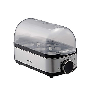 Koizumi KES-0400/S Egg Steamer Boiled Egg Pot, Hot Spring Egg, Silver