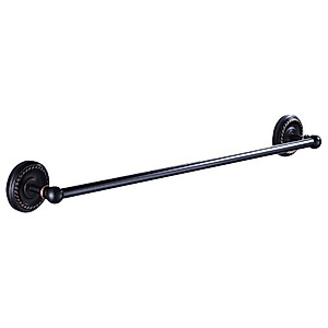 ONEMTB Brass Towel Holder Matte Black, Arm Length 56cm Wall Mounted Bath Towel Rack Euro Towel Bar for Kitchen Bathroom-60x7.2cm