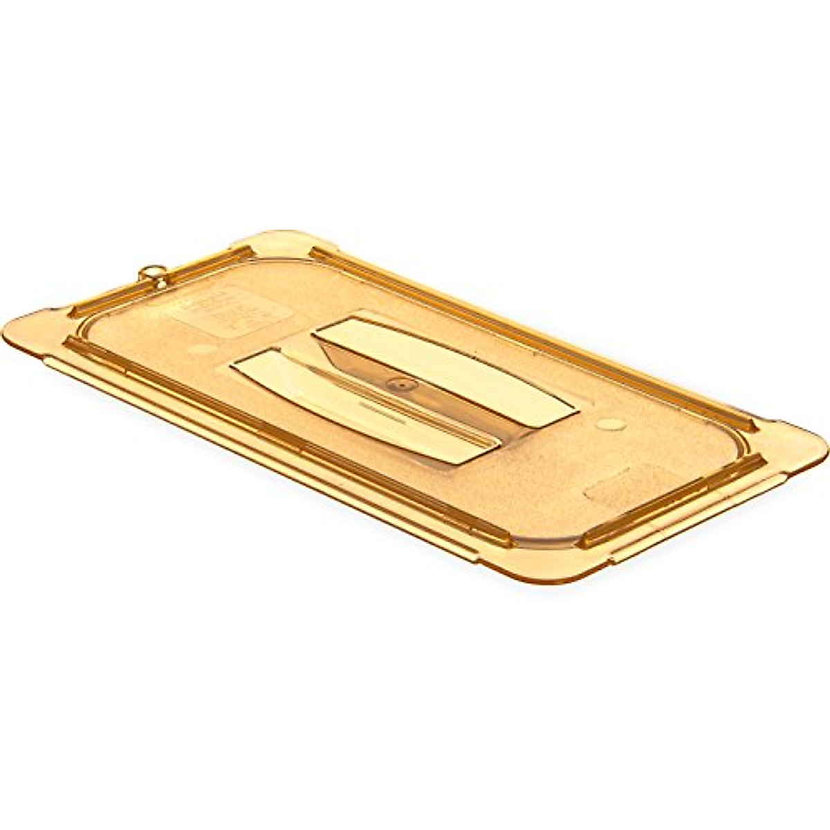 Carlisle FoodService Products Storplus 1/3 Size High Heat Food Pan Lid with Molded Handle for Catering, Buffets, Restaurants, High Heat Plastic, Amber