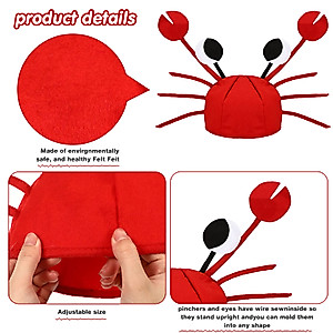 Kasyat 3 Pcs Octopus Clown Fish Crab Hats Ocean Sea Animal Hats Halloween Hat Crazy Costume Hat for Photo Booth Cosplay Funny Party