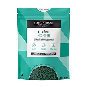 Cirepil - Homme - 800g / 28.22 oz Wax Beads Bag - Fresh Marine Scent - Flexible Formula for Male, Easy Application and Removal