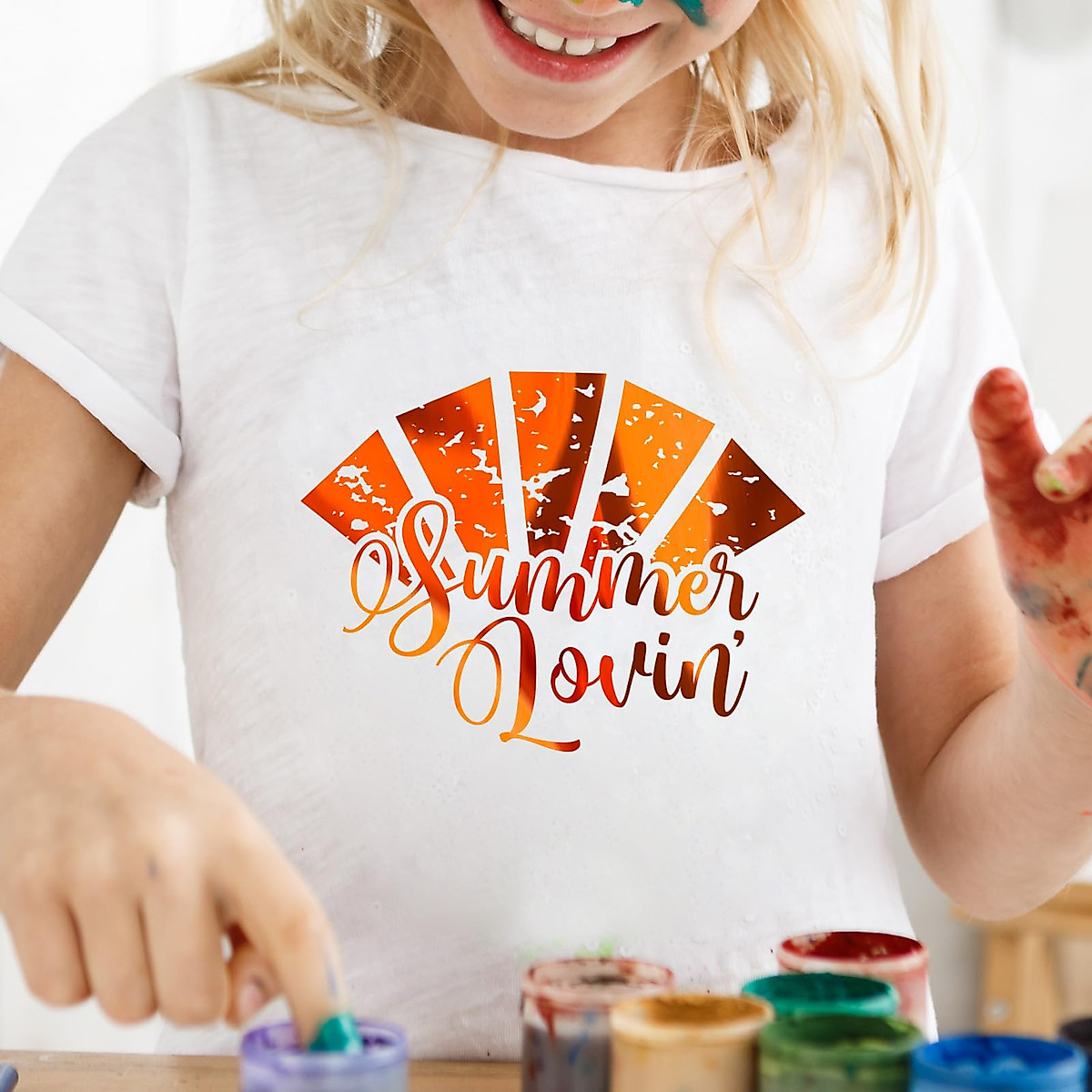 VINYL FROG Metallic Foil HTV Vinyl Roll 12"x5ft Orange Chrome Heat Transfer Vinyl Iron on Vinyl Easy to Cut & Weed DIY Heat Press Design for T-Shirts