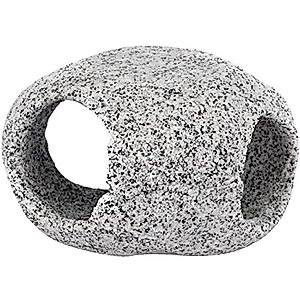 Penn-Plax Deco-Replicas Granite Aquarium Ornament & Hideaway – Realistic Stone Appearance – Safe for Freshwater and Saltwater Tanks – Large Size