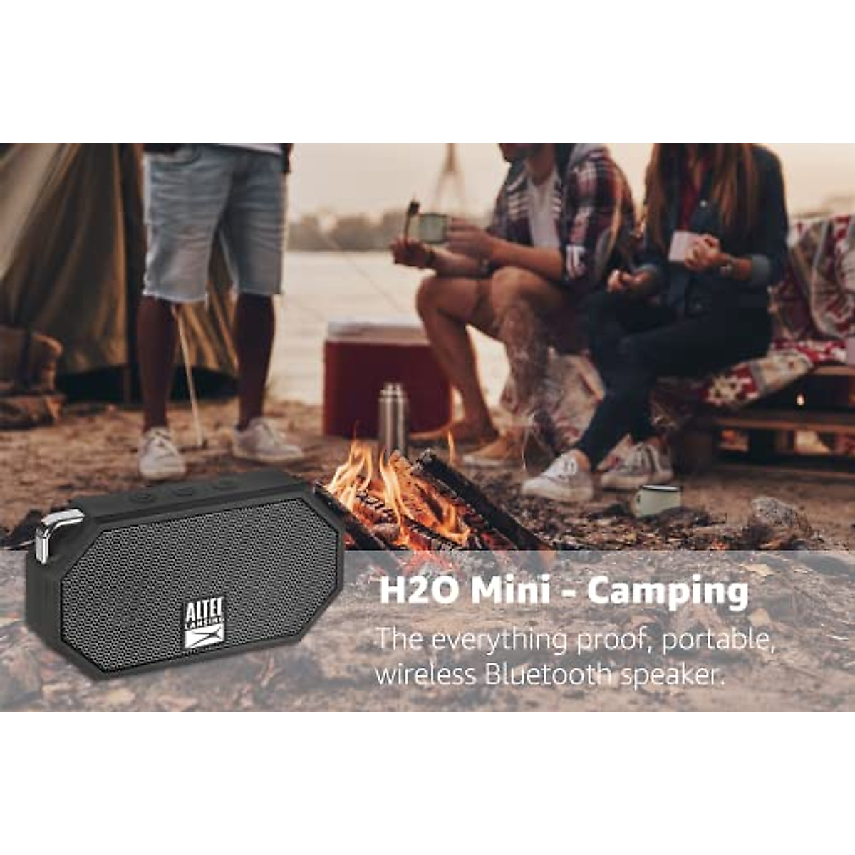 Altec Lansing Mini H2O - Waterproof Bluetooth Speaker, IP67 Certified & Floats in Water, Compact & Portable Speaker for Hiking, Camping, Pool, and Beach