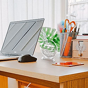 YWHL Coworker Gifts for Women Men, Going Away Gift for Coworker, Coworker Leaving Gifts, Chance Made Us Coworkers Glass Keepsake