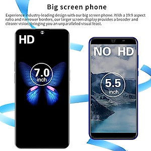 RAYPUR Cell Phone S30 Ultra 7.0HD Android13 5G Phone 8GB 256GB Smartphone 6800mAh 108MP Face Unlock NFC Snapdragon 8 Gen2 Mobile Phones,White-256GB