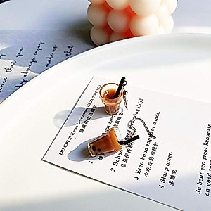 EIELO 16 Pairs Cute Funny Weird Earrings Boba Water Bottle Pearl Milk Tea Food Gummy Bear Fruit Mushroom Goldfish Earring Set Cute Funny Dangle Drop Earrings for Women