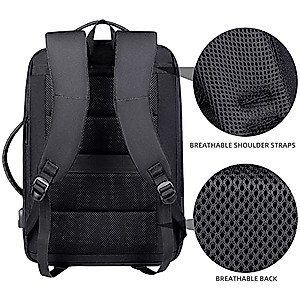 Backpack, Laptop Backpack, Carry on Backpack,Travel Backpack, 17 Inch Large Carry on School Backpack Extra Large Bookbag for Men Women Backpack,Travel Laptop Backpack with USB Port (Black)