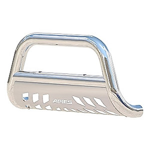 ARIES 35-3012 3-Inch Polished Stainless Steel Bull Bar, No-Drill, Select Ford F-250, F-350, F-450, F-550 Super Duty