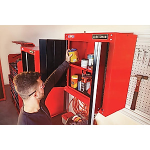 Craftsman 28-Inch Garage Storage Wall Cabinet and MaxWorks 30-Bin Parts Storage Rack Bundle