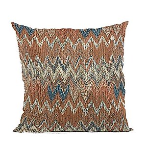 Plutus Brands Multi-Color Plutus Wave Chevron Luxury Throw Pillow 18 in x 18in, Double Sided 18" x 18"