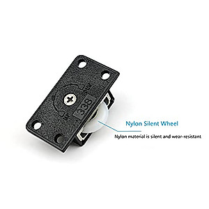 aomxay Sliding Cabinet Door Hardware, zinc Alloy Material, Suitable for Wardrobe Doors, Wardrobe Doors, Sliding Doors, Hardware Pulleys, Silent Pulleys, Wardrobe Door Sliding Plates,…
