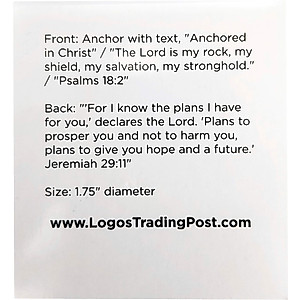 Anchored in Christ, The Lord is My Rock, I Know The Plans I Have for You, Antique Gold Plated Challenge Coin, Jeremiah 29:11 Graduation Gift