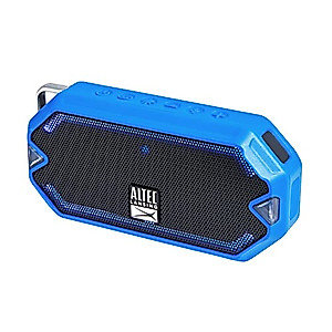 Altec Lansing HydraMini Wireless Bluetooth Speaker, IP67 Waterproof USB C Rechargeable Battery with 6 Hours Playtime, Compact, Shockproof, Snowproof, Everything Proof (Royal Blue)