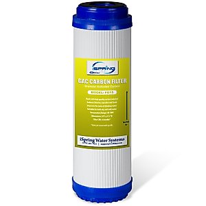 iSpring FG15 10"x2.5" Water Filter Replacement for Reverse Osmosis Water Filter System, GAC Granular Activated Carbon Filter Water Filter Cartridge Reduce PFAS