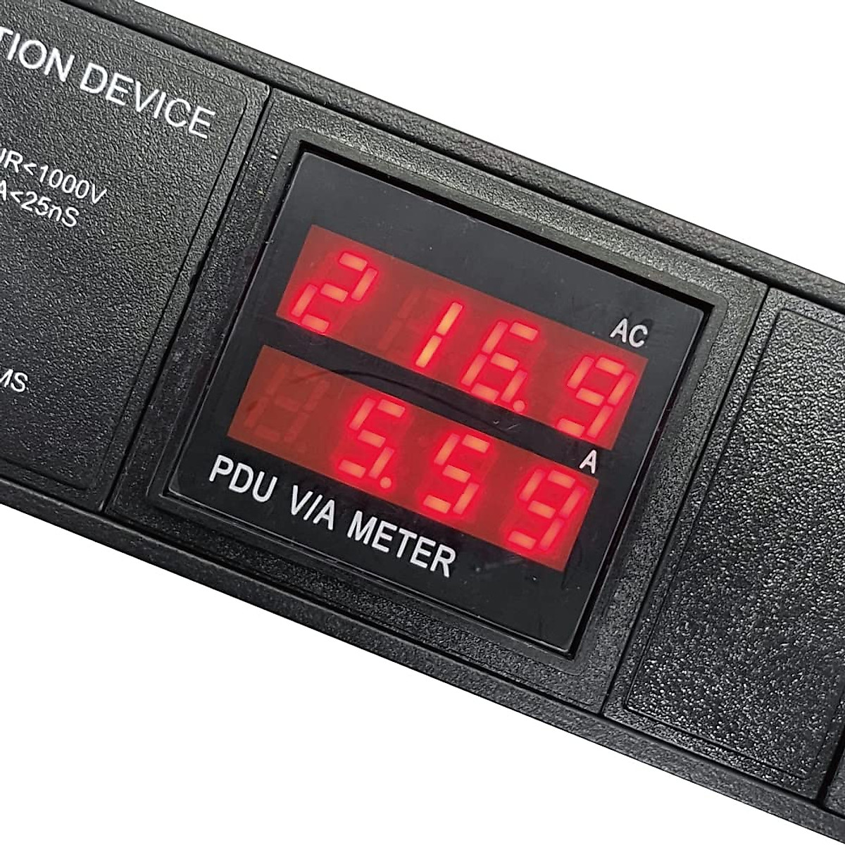 Metered-Breaker-Surge Protection PDU, 240V, L6-30P, 30A, 7200watts, (6) C13 & (2) C19 Outlets, Crypto Mining PDU, Data Centre PDU, ASIC/RIGS PDU