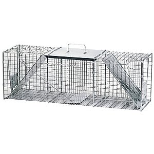 Havahart 1045SR Large 2-Door Humane Catch and Release Live Animal Trap for Armadillos, Beavers, Bobcats, Small Dogs, Cats, Foxes, Groundhogs, Nutria, Opossums, Raccoons, and Similar-Sized Animals