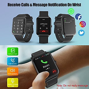 FACOI Smart Watch for iPhone Compatible - 2023 Smart Watch Answer Make Call for Android Phones for Women Men, Heart Rate Blood Oxygen SpO2 Sleep Fitness Watch Tracker Compatible Android iOS Phones