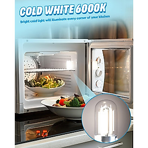 TobeBright Microwave Light Bulbs Under Hood 4W 120V - 400LM E17 LED Under Hood Appliance Bulb 40W Equivalent - Non-Dimmable Daylight 6000K Use for Oven,Refrigerator,Range Hood,Stove, 2pcs