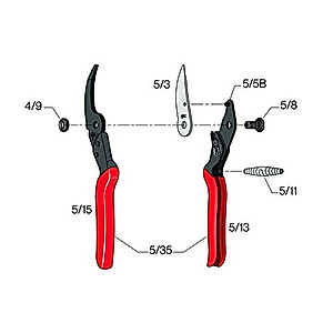Felco Pruning Shears (F 5) - High Performance Swiss Made One-Hand Garden Pruners