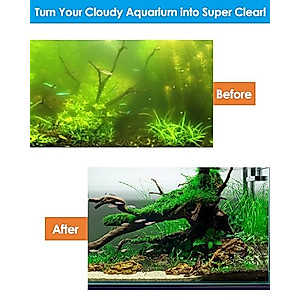 AquaMiracle Aquarium Filter Fish Tank Filters Green Water Cleaning Filter Pump with Timer, Dual Mode (Aeration/Rainfall) for 40-120 Gallon Aquariums, Flow Rate and Direction Adjustable