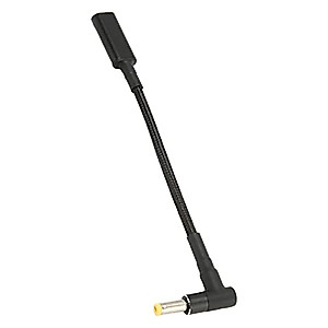 DAUERHAFT USB Type C Female to 4.8x1.7mm Male Adapter Cable, Portable Practical Convenient PD Power Adapter PD E Mark Chip for Office