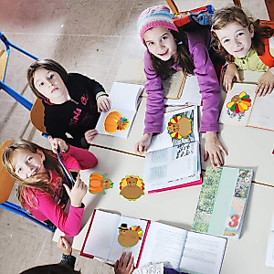 Turkey Cutouts 54 Pcs Thanksgiving Cut-Outs Fall Decor for Party Classroom Decoration