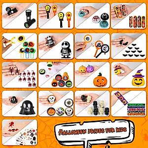 MGparty 200 Pcs Halloween Party Favors Bulk For Kids and Adult, Halloween Party Favors Prizes Box Toy Assortment, Carnival Game Prizes,Treasure Box Toys for Classroom,Birthday Gifts,Fidget Toys