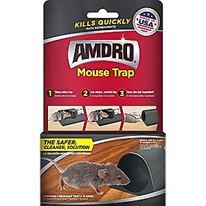 Amdro B07L4B3B38 Mouse Trap Reusable, Kills 12 Mice, Plum