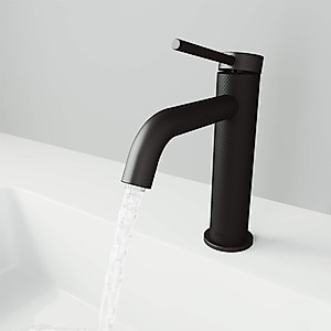VIGO Madison 8'' H Single Handle Single-Hole Bathroom Faucet in Matte Black-VG01044MB