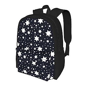 srufqsi Sun Moon And Stars Blue Black Sky Backpack Adjustable Shoulder Straps Bookbag Laptop Daypack For Office Library Shopping Climbing Yoga Beach