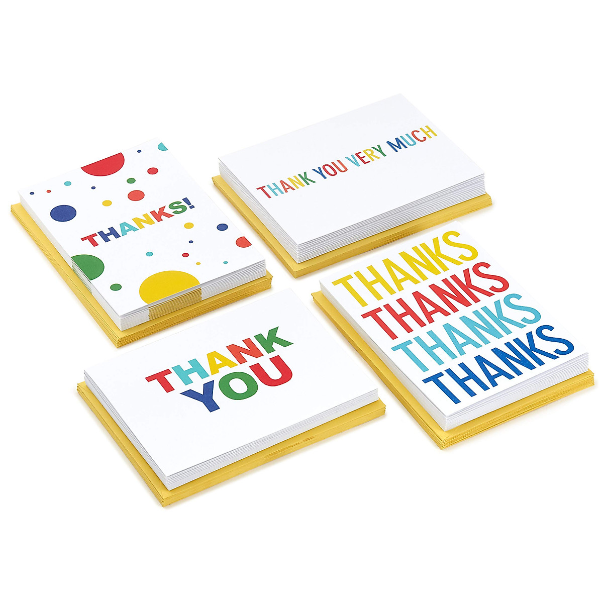 Hallmark Thank You Cards Assortment - Bright Primary Colors (48 Pack)