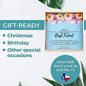 KEDRIAN Best Friend Bracelet, 925 Sterling Silver, Friendship Bracelet, Best Friends Bracelets, Friend Gifts For Adult Women, Friendship Gifts For Women, To My Best Friend Bracelet, Birthday, Christmas