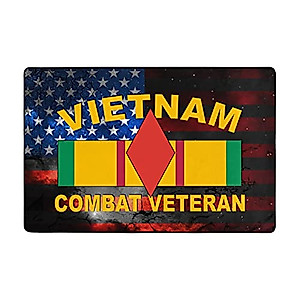 5th Infantry Division 'Red Diamond' Vietnam Combat Veteran Area Rug Living Room Bedroom Kitchen Sofa Bedside Carpet Floor Mats 36"X24"